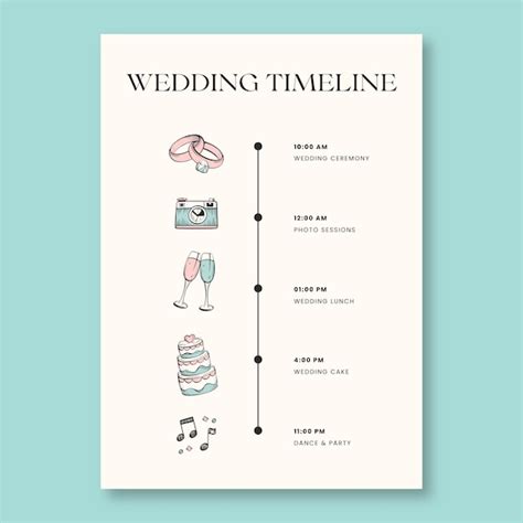 Wedding Timeline Template Free 60 Photos