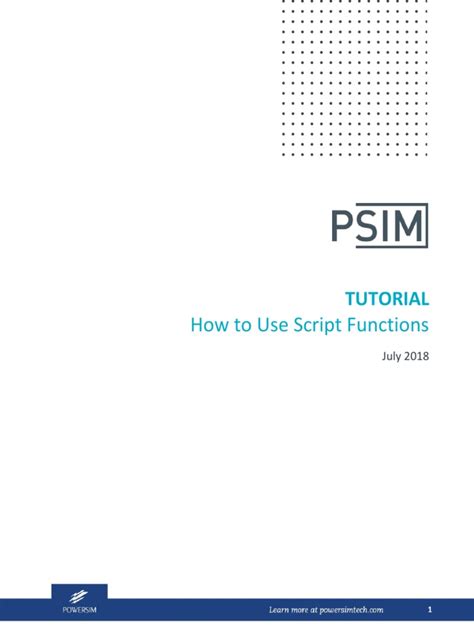 Tutorial How To Use Script Functions Pdf Trigonometric Functions