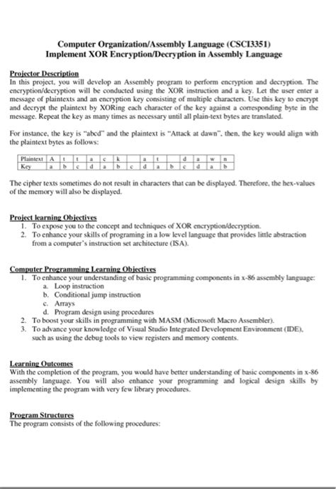Computer Organizationassembly Language Csc13351