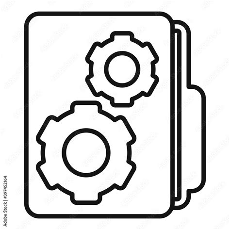 Testing Software Folder Icon Outline Testing Software Folder Vector