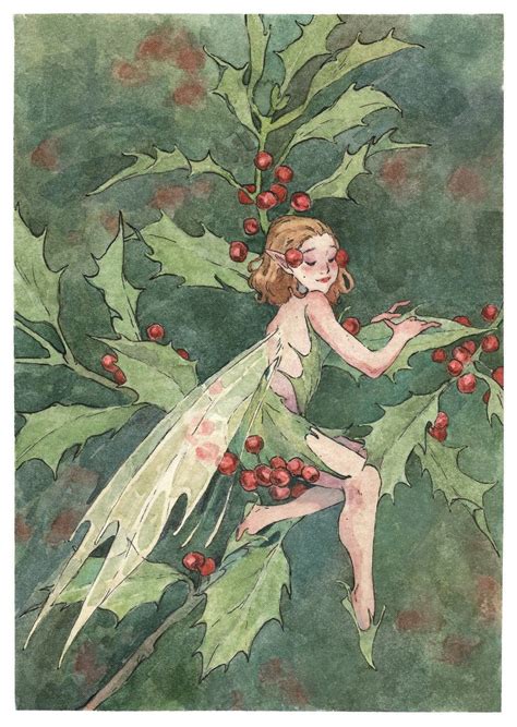 Holly Art Print Faery Art Fairytale Art Sketches