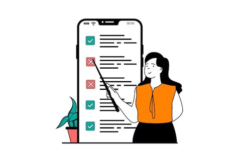 Premium Vector Online Survey Concept With People Scene In Flat Web