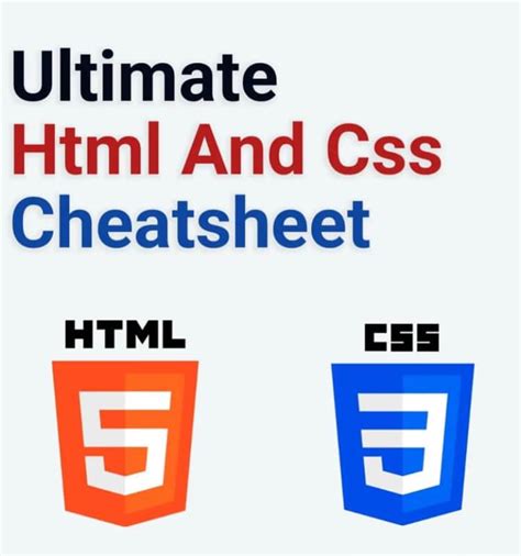 Ultimate Html And Css Cheatsheet Coding Is Thinking Facebook