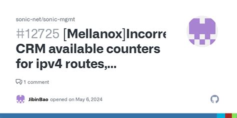 Mellanox Incorrect Crm Available Counters For Ipv4 Routes Testcrmpytestcrmroute · Issue
