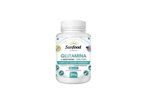 Glutamina Advanced Formula Solúvel 100 Sunfood 200g Com O Melhor Preço