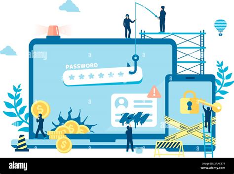 Cyber Crime Internet Security Vector Illustration Stock Vector