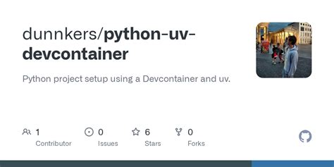 Github Dunnkerspython Uv Devcontainer Python Project Setup Using A