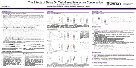 The Effects Of Delay On Task Based Interactive Conversation Benjamin Masters