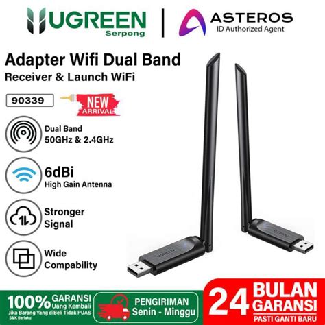 Jual Ugreen Usb Wifi Adapter High Gain Wireless Dual Band Ghz Ghz Ac Di Seller