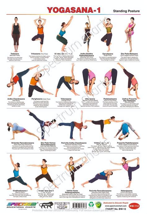Yoga Asana Chart Yogaposes8com