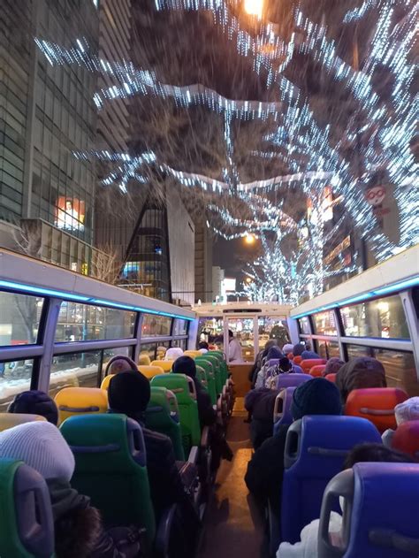 [홋카이] 홋카이도 모든 출발 확정 오픈탑 버스로 삿포로 화이트 일루미네이션을 가까이서 경험하세요 창밖으로 보이는 풍경 [삿포로 출발] Live Japan 일본