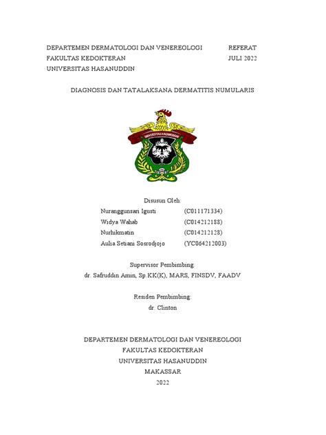 Dermatitis Numularis Pdf