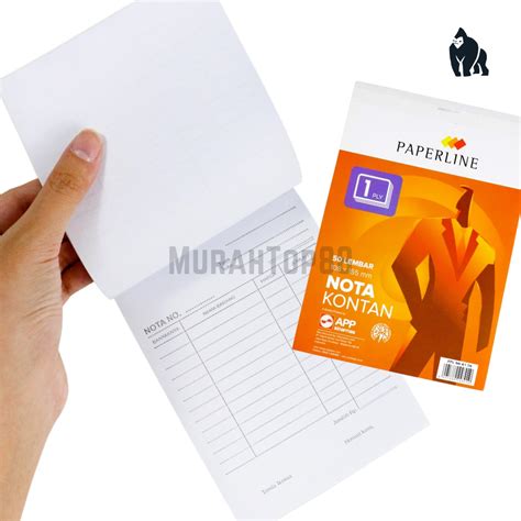 Jual Buku Nota Kontan 1 Ply Paperline Bon Kecil Rangkap 1 Per Pcs