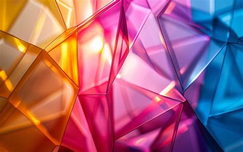 Premium Photo Abstract Wallpapercolor Luminogram Layered Angular Geometric Shapes In Vibrant