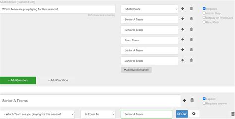 Adding Conditional Fields To A Form Sporty Online Support Centre
