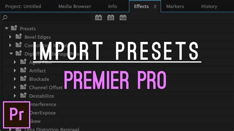How To Import Preset Adobe Premiere Advertisingmzaer