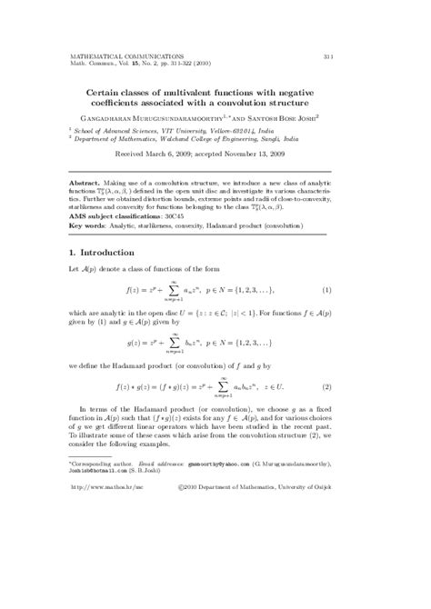 Pdf Certain Classes Of Multivalent Functions With Negative Coefficients Associated With A