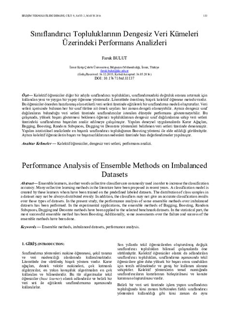 Pdf Performance Evaluations Of Supervised Learners On Imbalanced Datasets