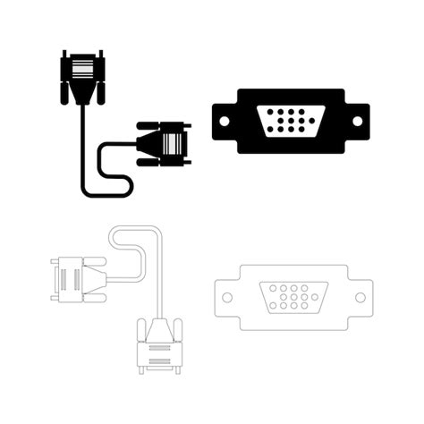 Premium Vector Vga Cable Icon