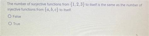 Solved The Number Of Surjective Functions From 123 To