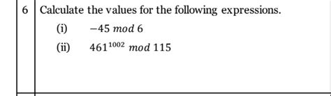 Solved Discrete Mathematics Calculate The Values For The Following