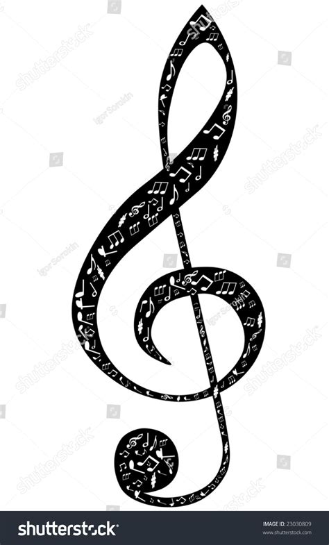 Fancy Treble Clef Designs