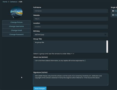 Sudonix How To Set A Signature In Nodebb