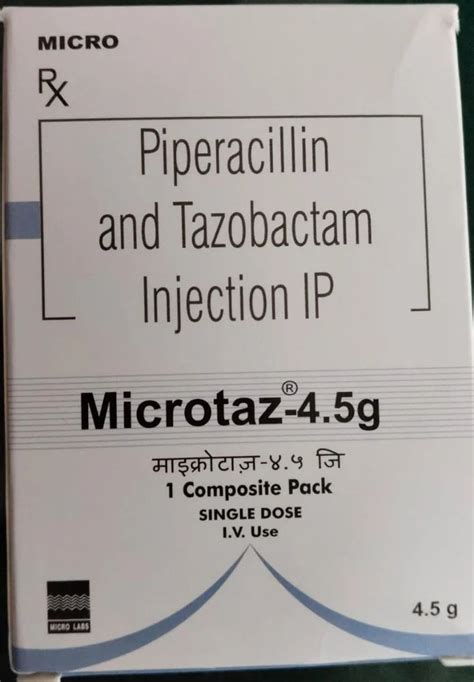 45g Piperacillin Tazobactam Injection At Rs 99box Piperacillin