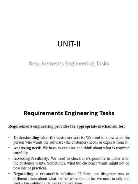 Requirements Engineering Tasks Pdf Conceptual Model Specification