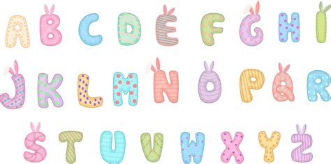 Premium Vector Easter Alphabet