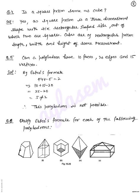 Visualising Shapes Ncert Solutions
