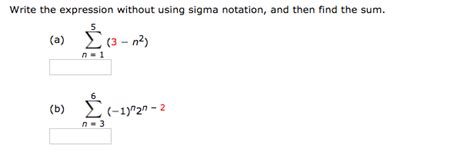 Solved Write The Expression Without Using Sigma Notation