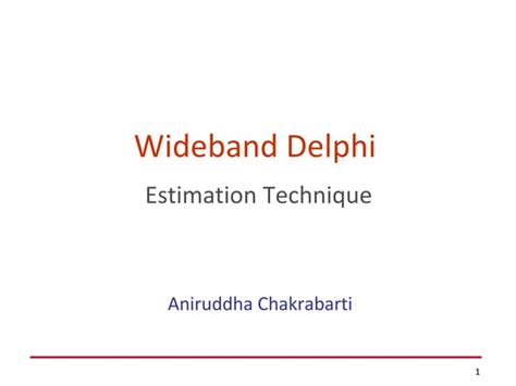 Wideband Delphi Estimation Ppt Technology And Computing