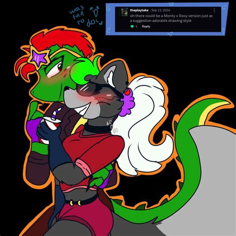 Monty X Roxy Requested By Charolettwolf112 On Deviantart