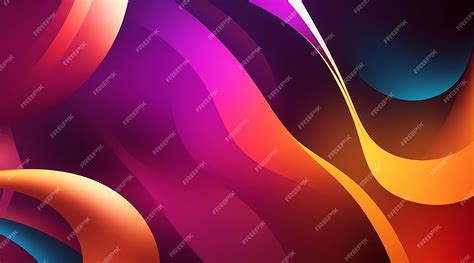 Premium Ai Image Multicolored Futuristic Wave Pattern In Digitally