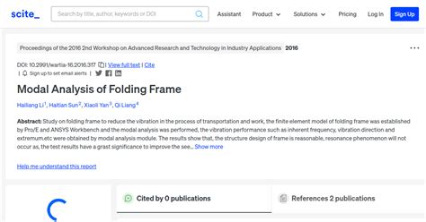 Modal Analysis Of Folding Frame