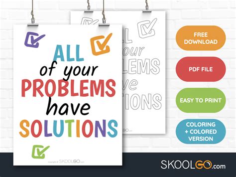 All Of Your Problems Have Solutions Free Classroom Poster Skoolgo
