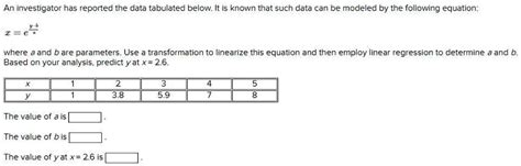 solved an investigator has reported the data tabulated below it is