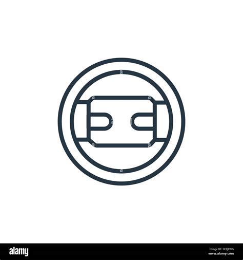 Lumbar Belt Outline Vector Icon Thin Line Black Lumbar Belt Icon Flat Vector Simple Element