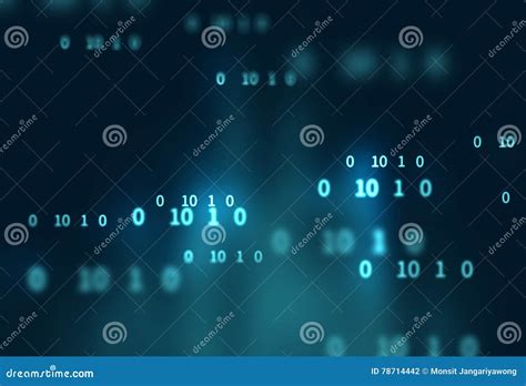 Digital Code Number Abstract Technology Background Stock Illustration