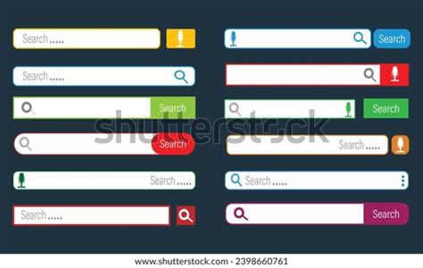 Search Bar Templates Design Set Vector Stock Vector Royalty Free