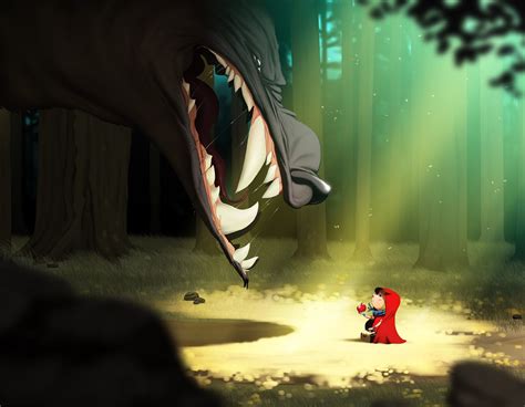 Little Red Riding Hood Wolf Wood Forest Wallpapers Hd Desktop And