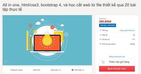 chia sẻ khóa học html css3 bootstrap 4 và học cắt web từ file thiết kế