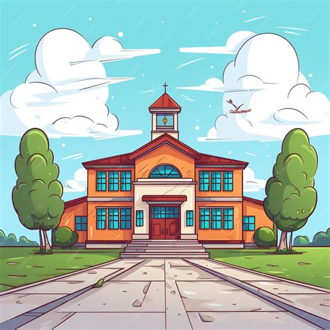 Premium Vector School Drawing Cartoon Vector