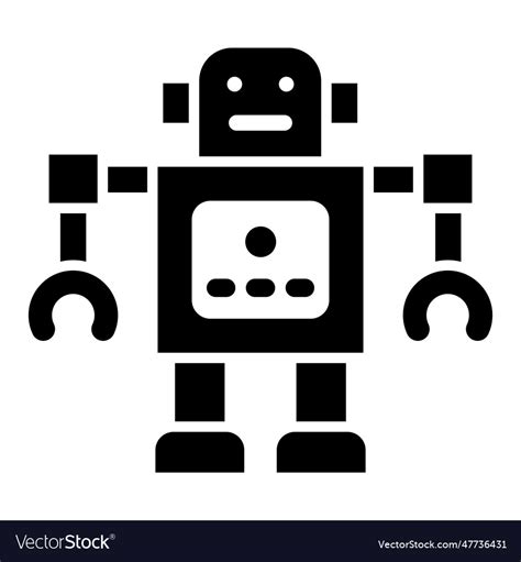 Toy Robot Glyph Icon For Personal And Commercial Vector Image
