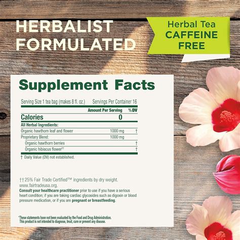 Traditional Medicinals Teas Heart Tea With Hawthorn 16 Bag