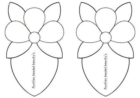 Strawberry Flower Outline Printable Applique Templates Floral