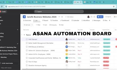 Setup Asana Workflow Asana Task Asana Workspace Asana Board Asana Automation By Notioncrm