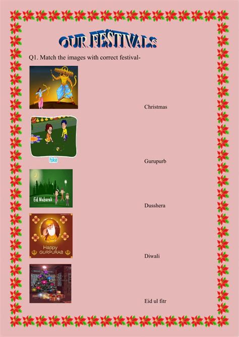 Our Festivals Worksheet Worksheets For Grade 3 We Are Festival 2nd Grade Worksheets