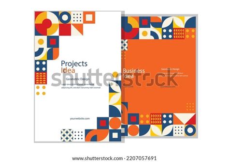 Modern Grid Flyer Geometric Shapesgeometry Grid Stock Vector Royalty Free 2207057691